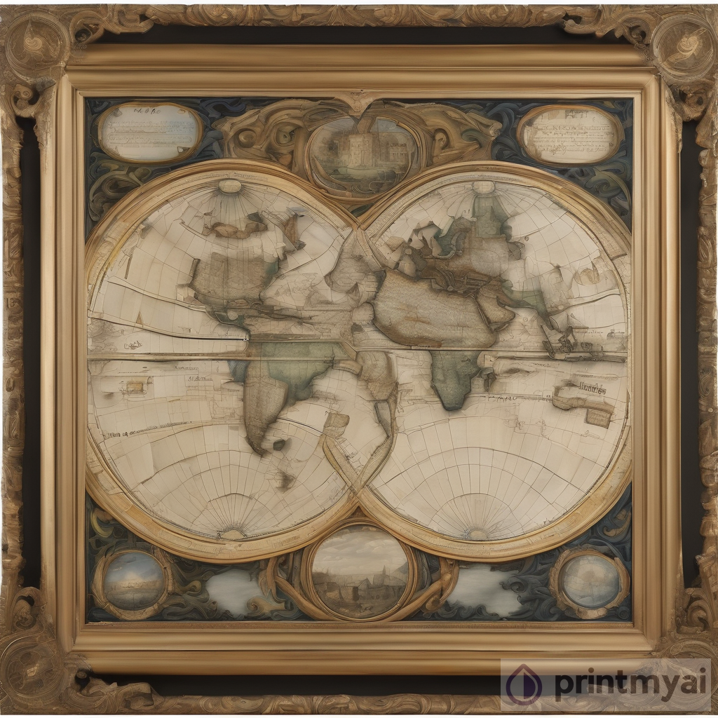 Traditional Painting & Cartography Fusion Masterpiece | PrintMyAi