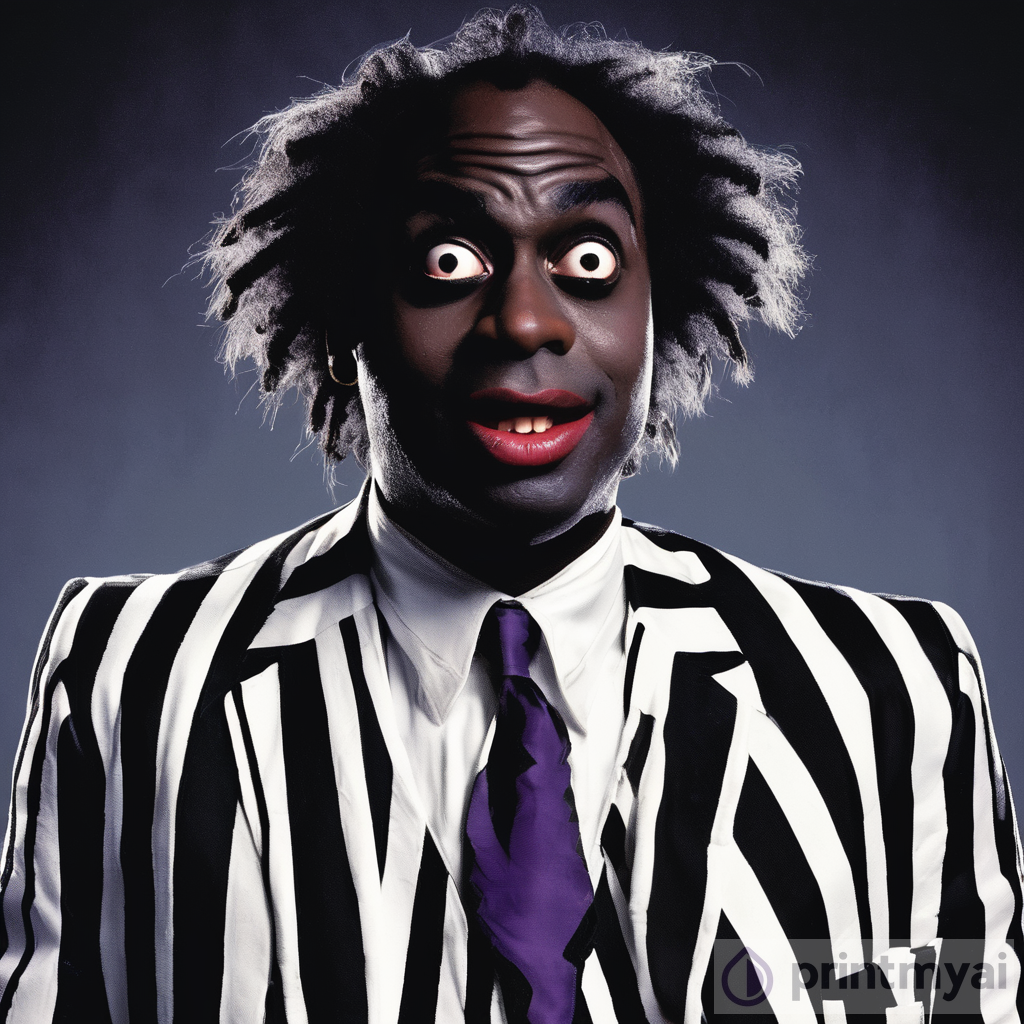 Beetlejuice Black Guy: Diverse Character in 80s Movie | PrintMyAi